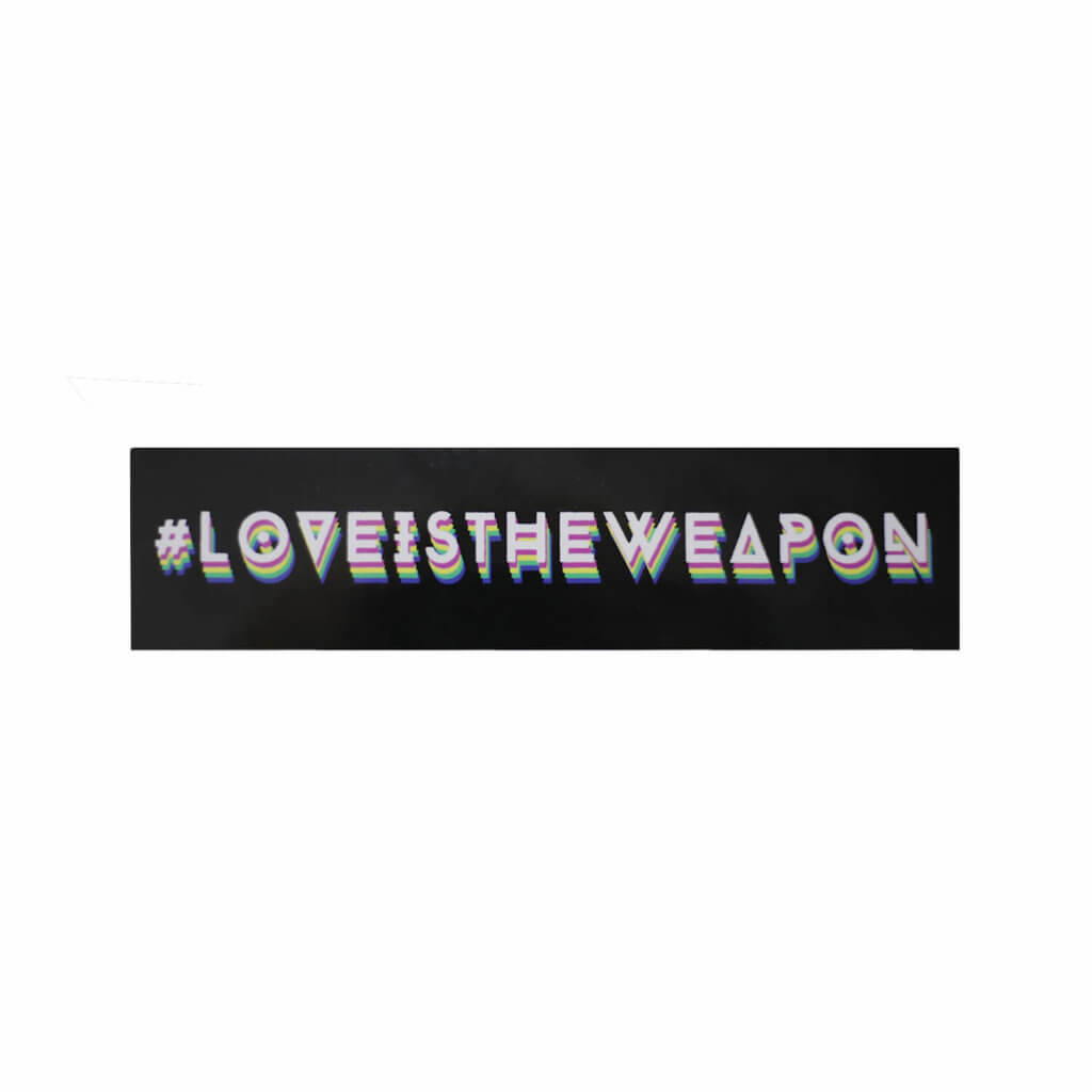 Love Is The Weapon Sticker • Elephant Heart Music